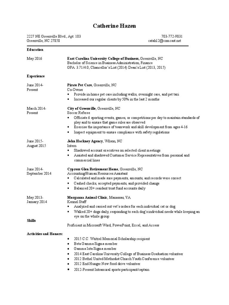Resume English | PDF