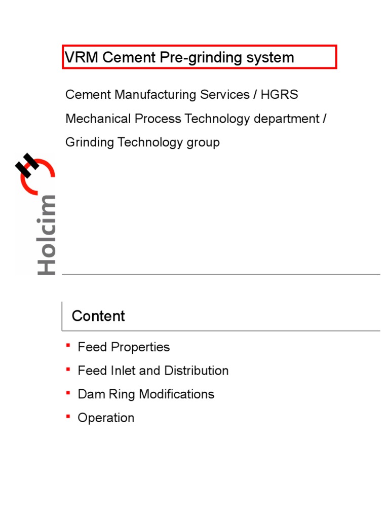 07 VRM Pregrinder | PDF | Mill (Grinding) | Dam