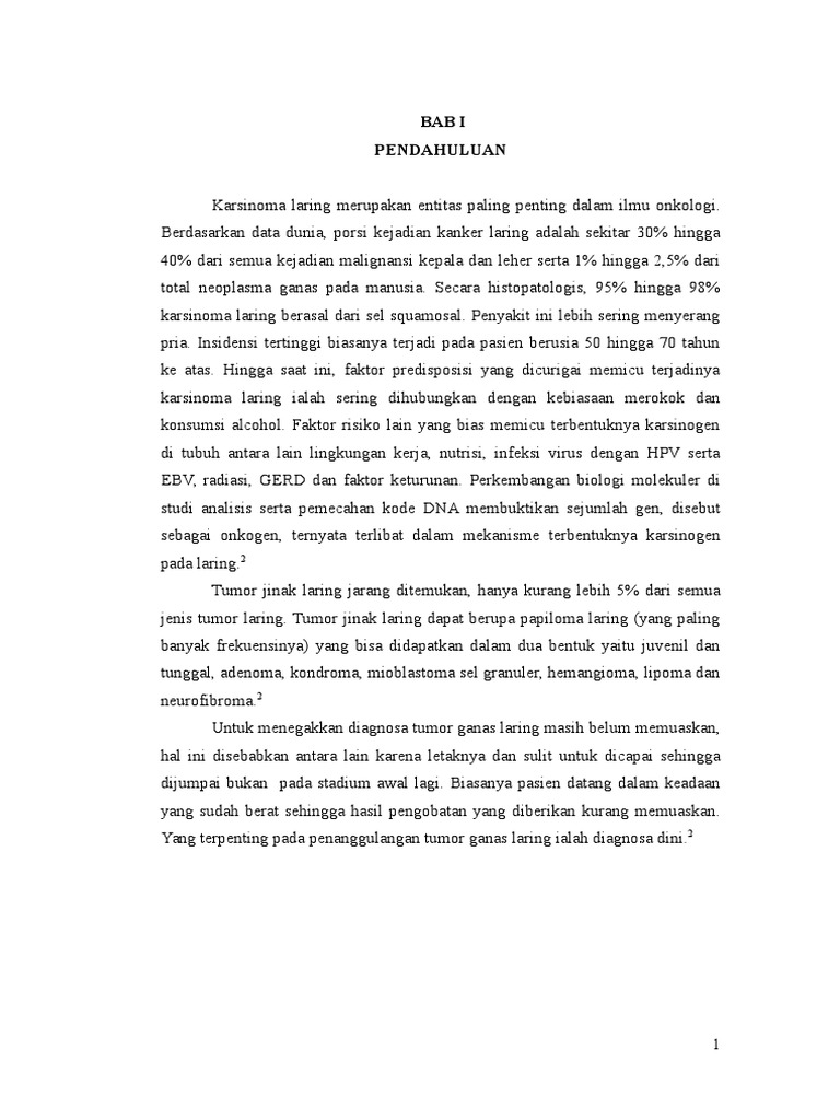 Karsinoma Laring: Diagnosis dan Anatomi | PDF