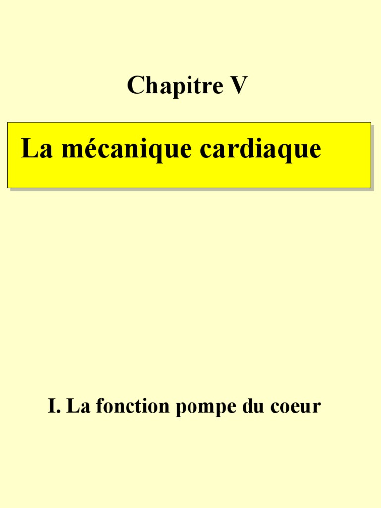 Circulation 5 Mécanique Cardiaque | PDF | Diastole | Cœur
