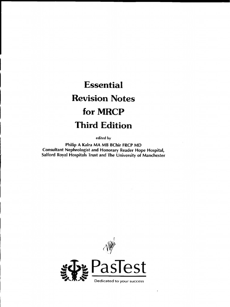 Essential Notes For The MRCP 3rd PDF | PDF | Lipoprotein | Cholesterol