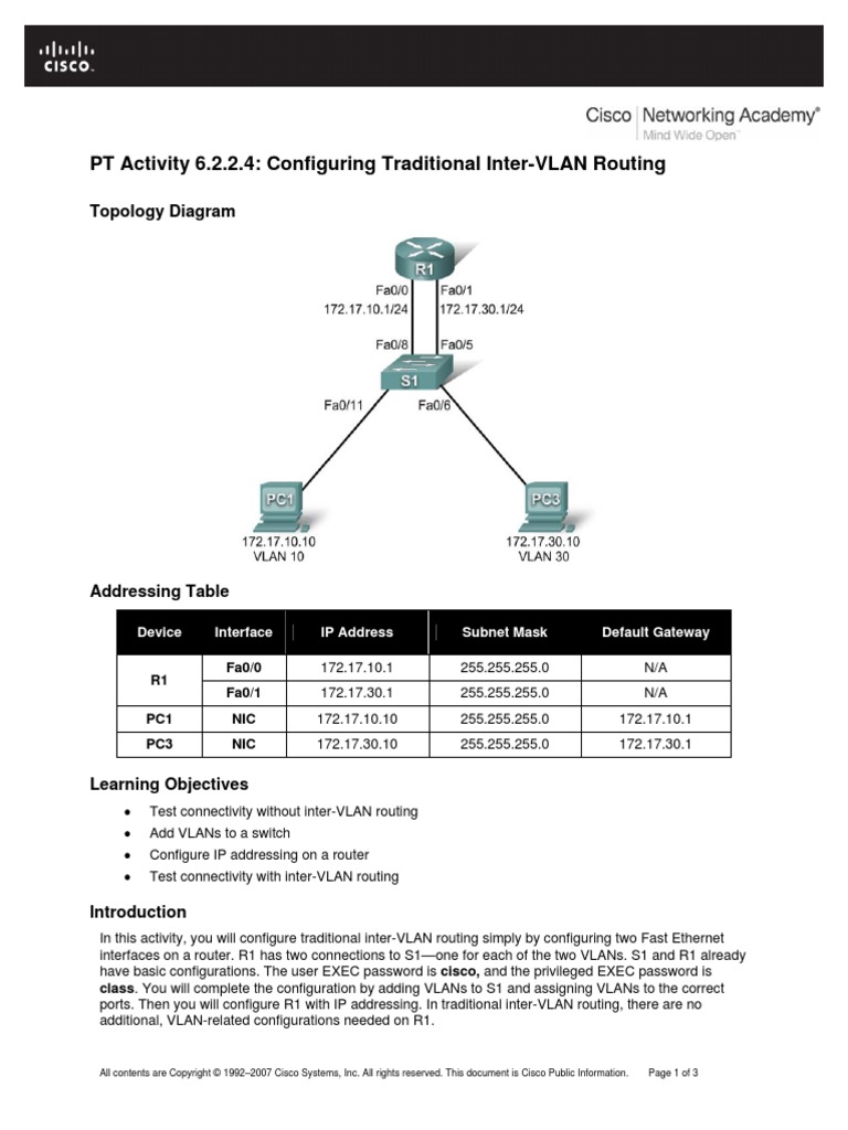 Configuring Traditional Inter-Vlan Routing | PDF | Router (Computing) | Network Switch