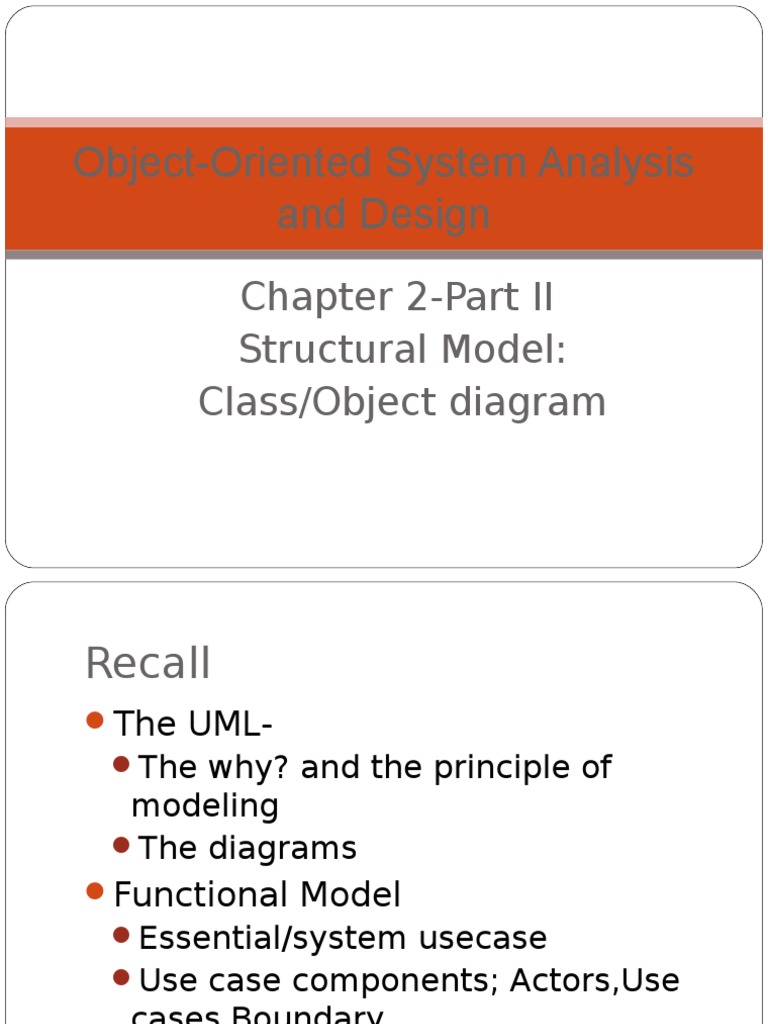 Object Oriented SAD-2 Part II | PDF | Class (Computer Programming) | Object (Computer Science)
