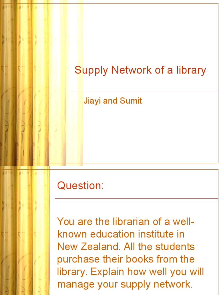 Managing Library Supply Networks | PDF