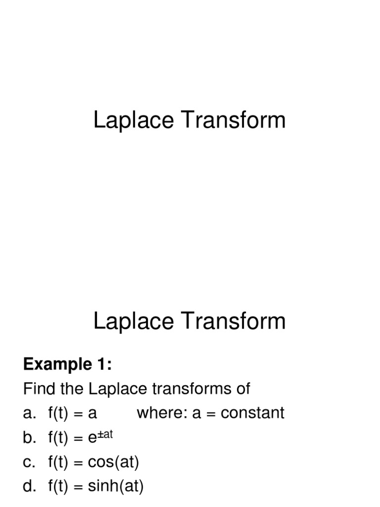 Laplace Transform Example Solution | PDF | Sine | Laplace Transform