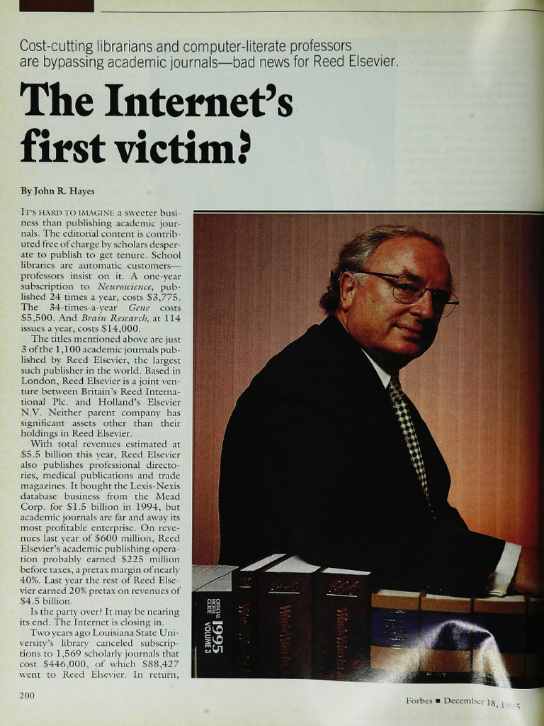 Forbes Elsevier 1995 | PDF | Elsevier | Academic Journal