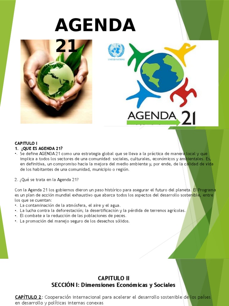Agenda 21 | PDF | Desarrollo sostenible | Entorno natural