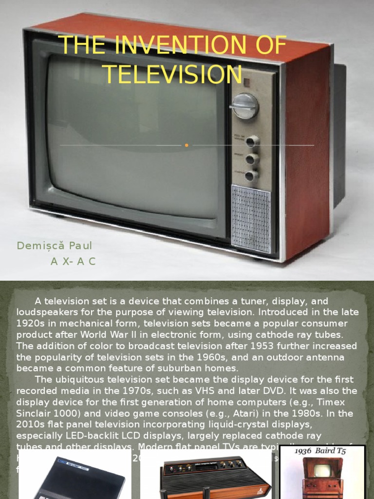 The Invention of Television | PDF | Television | Digital Television