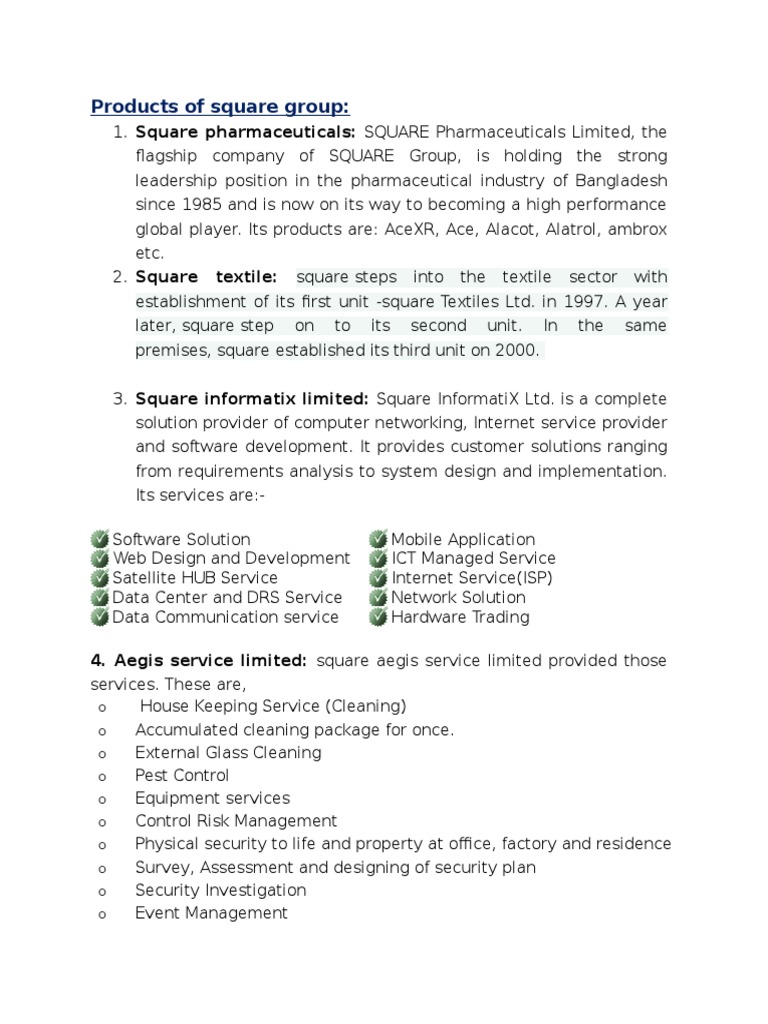 Products of Square Group:: 4. Aegis Service Limited: Square Aegis ...