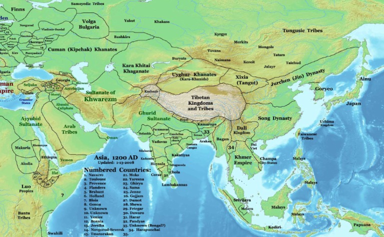 Map of Asia 1200 AD | PDF