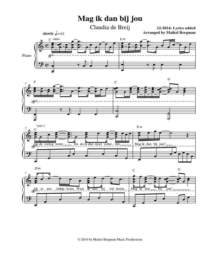Mag Ik Dan Bij Jou With Lyrics Pdf