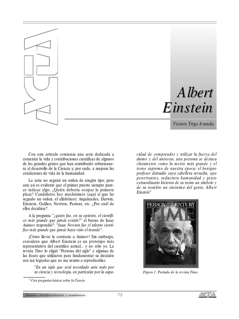 Albert Einstein (Resumen de Biografia) | PDF | Historia