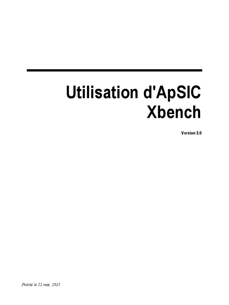 ApSIC.Xbench.3.0.UserGuide.FR | PDF | Microsoft Word | Expression régulière