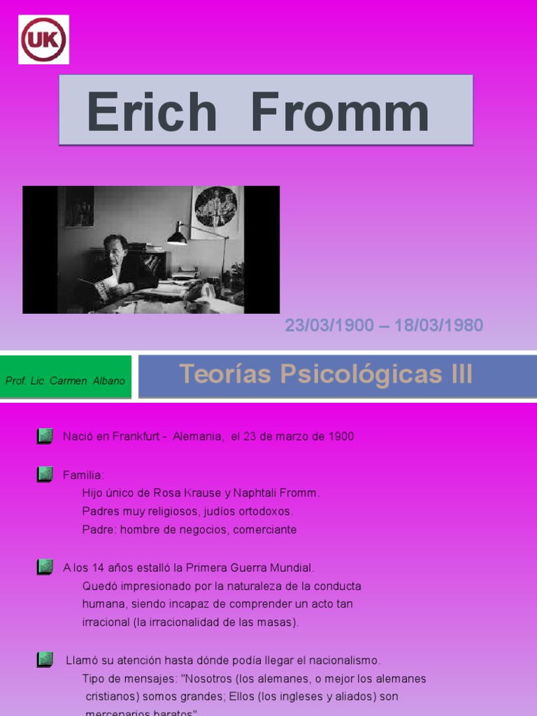 El Miedo A La Libertad Erich Fromm | PDF | Erich Fromm | Libertad