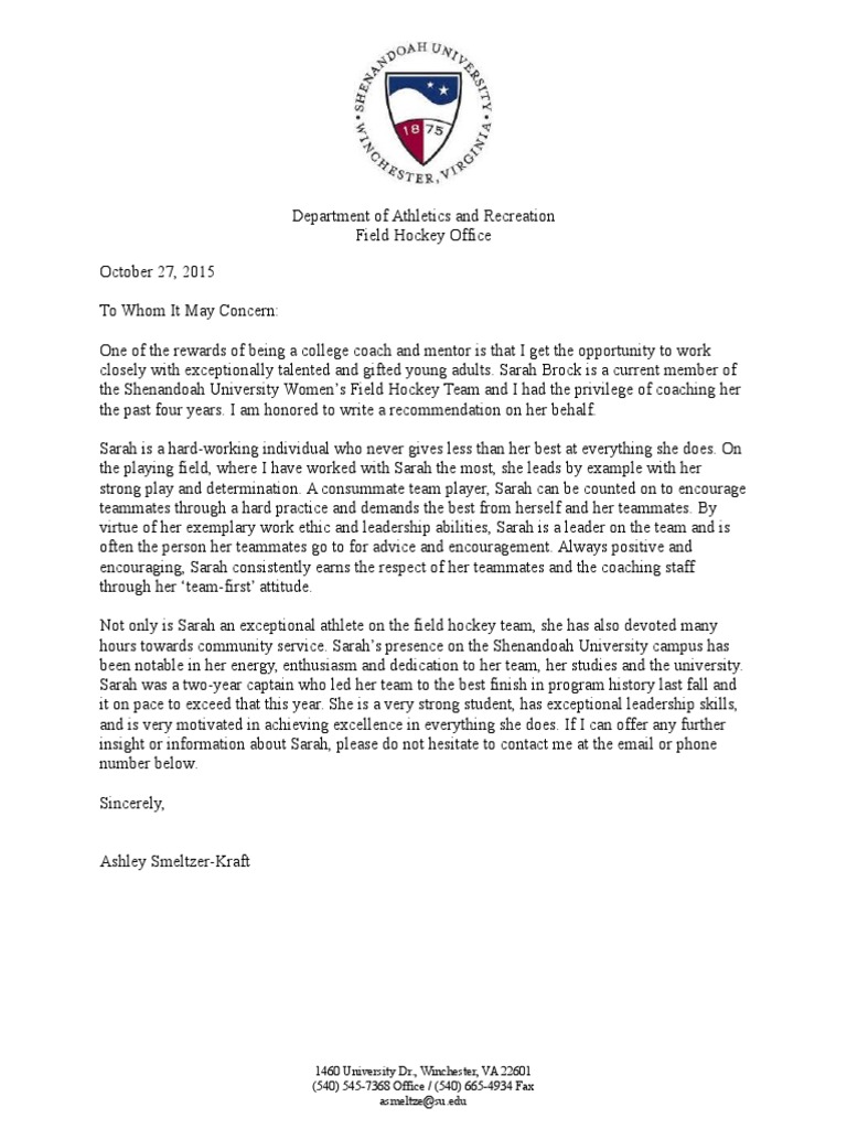 Sarah Brock 1 | PDF | Career & Growth | Sports & Recreation