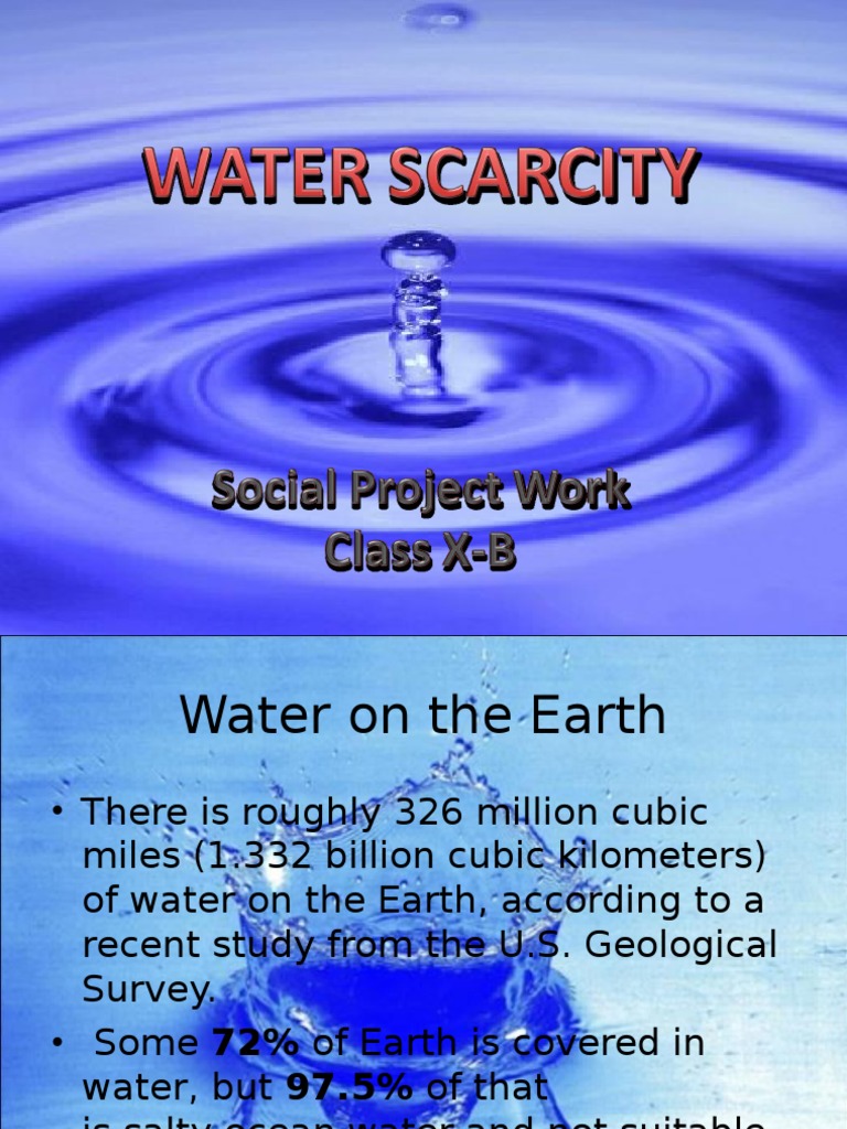 Project On Water Scarcity | Water Resources | Water Scarcity