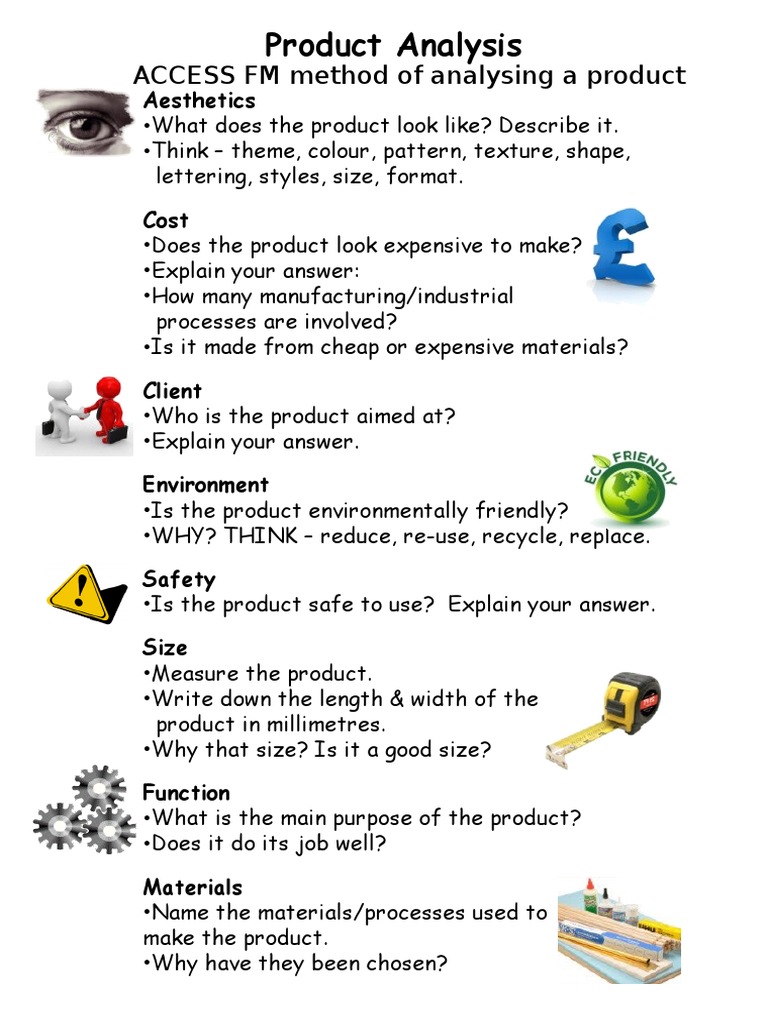 Product Analysis: ACCESS FM Method of Analysing A Product | PDF