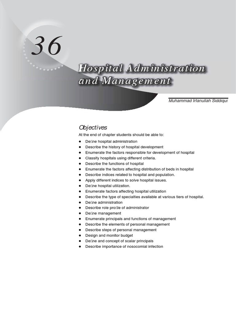 Overview of Hospital Administration Functions | PDF | Hospital | Employment