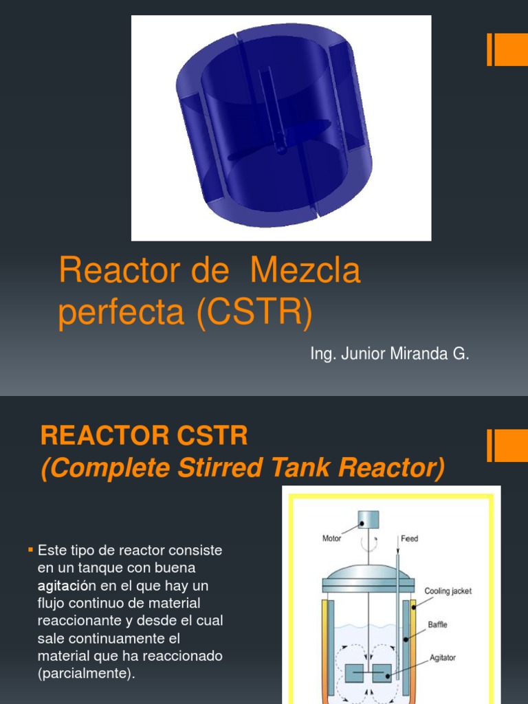 Características del Reactor CSTR | PDF | Reactor Quimico | Química