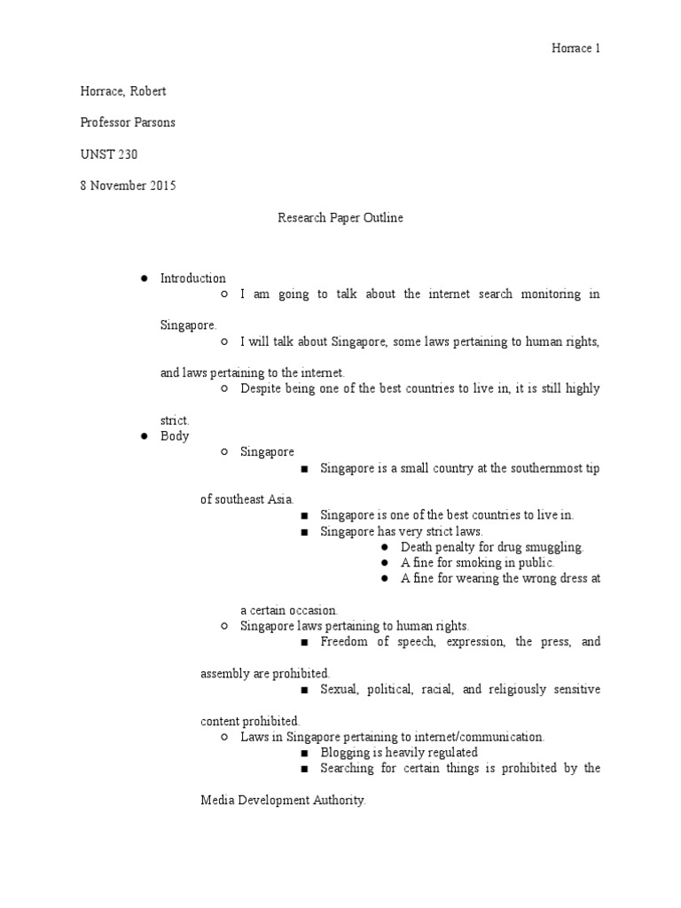 Researchpaperoutline | PDF