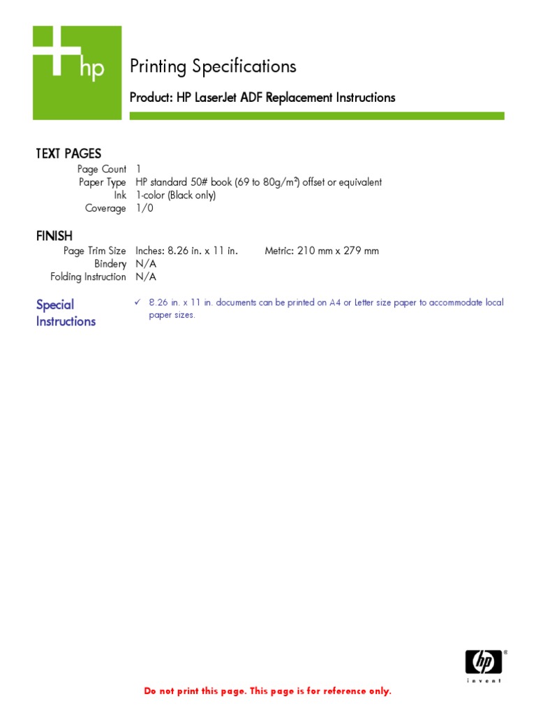 ADF Replacement | PDF