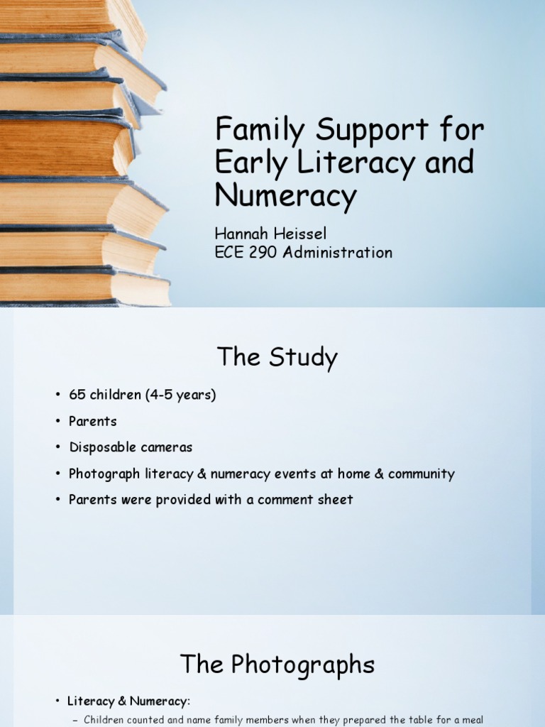 Family Support For Early Literacy and Numeracy | PDF | Literacy ...