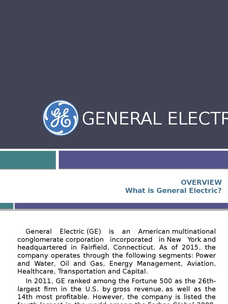 General Electric | PDF | General Electric | Innovation