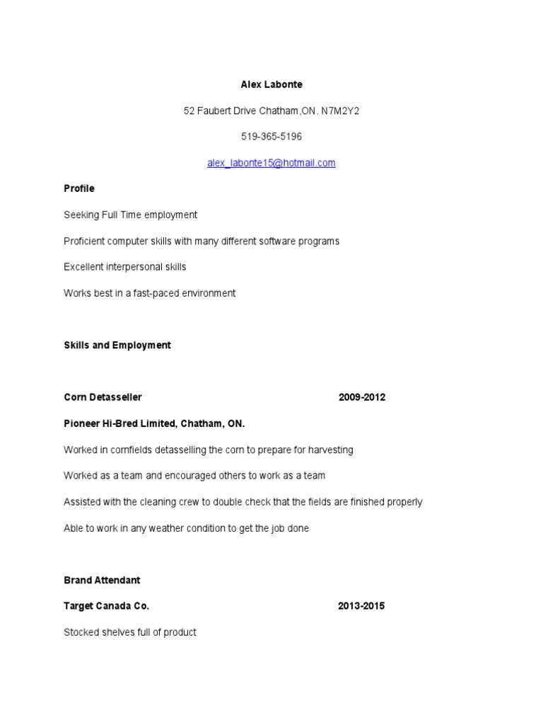 Alex Resume 2 | PDF | Business