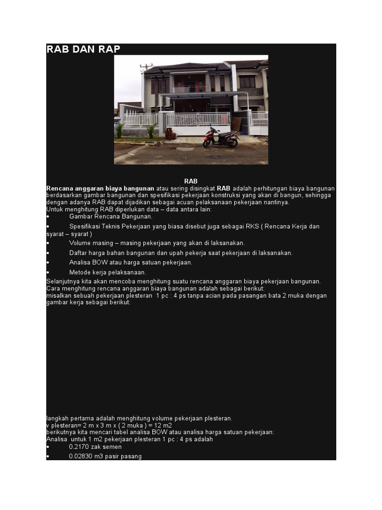 Contoh RAB Dan RAP | PDF