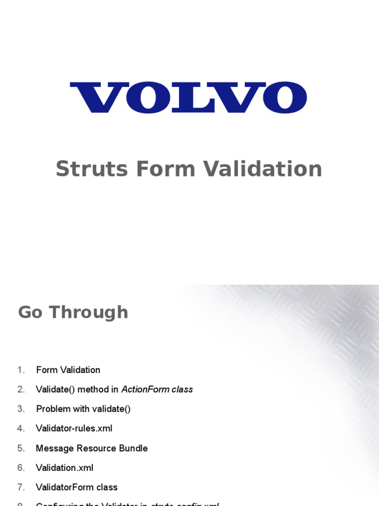 Struts Form Validation Overview | PDF | Xml | Data