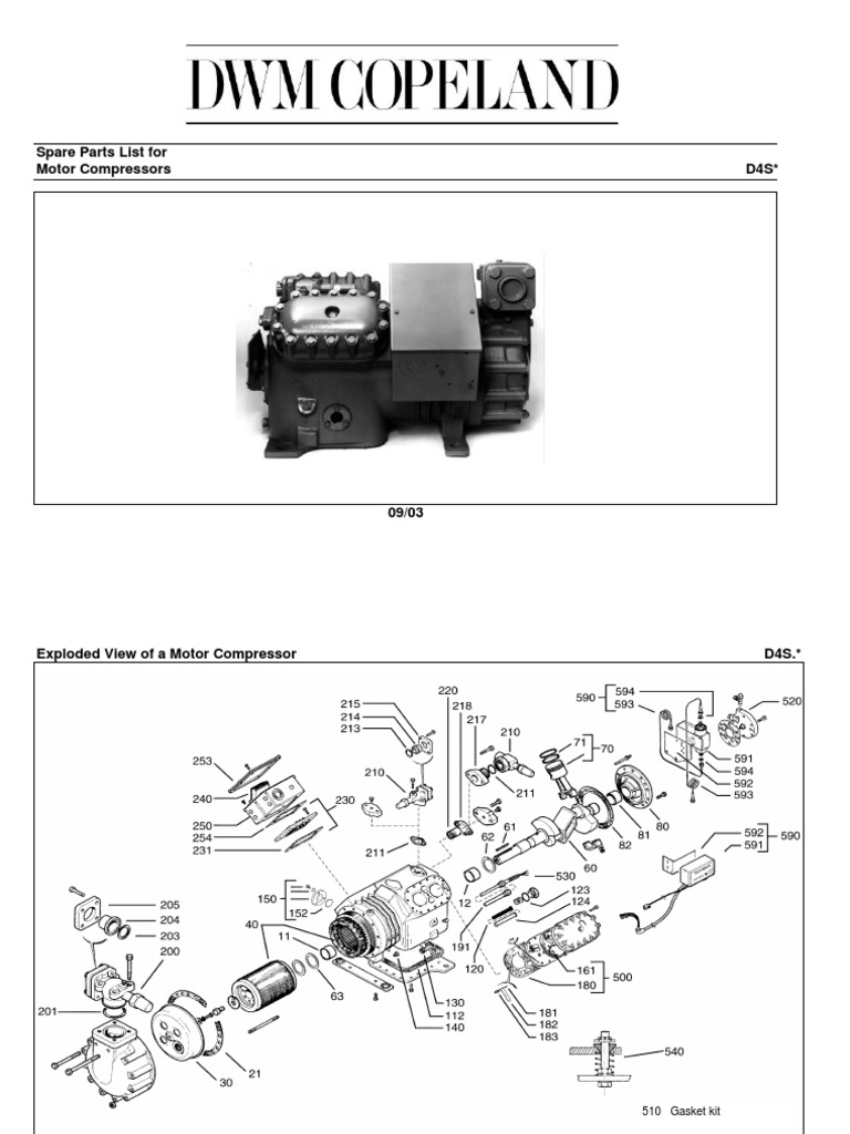 Sparepart Comp DWM Copeland PDF | PDF | Cylinder (Engine) | Valve