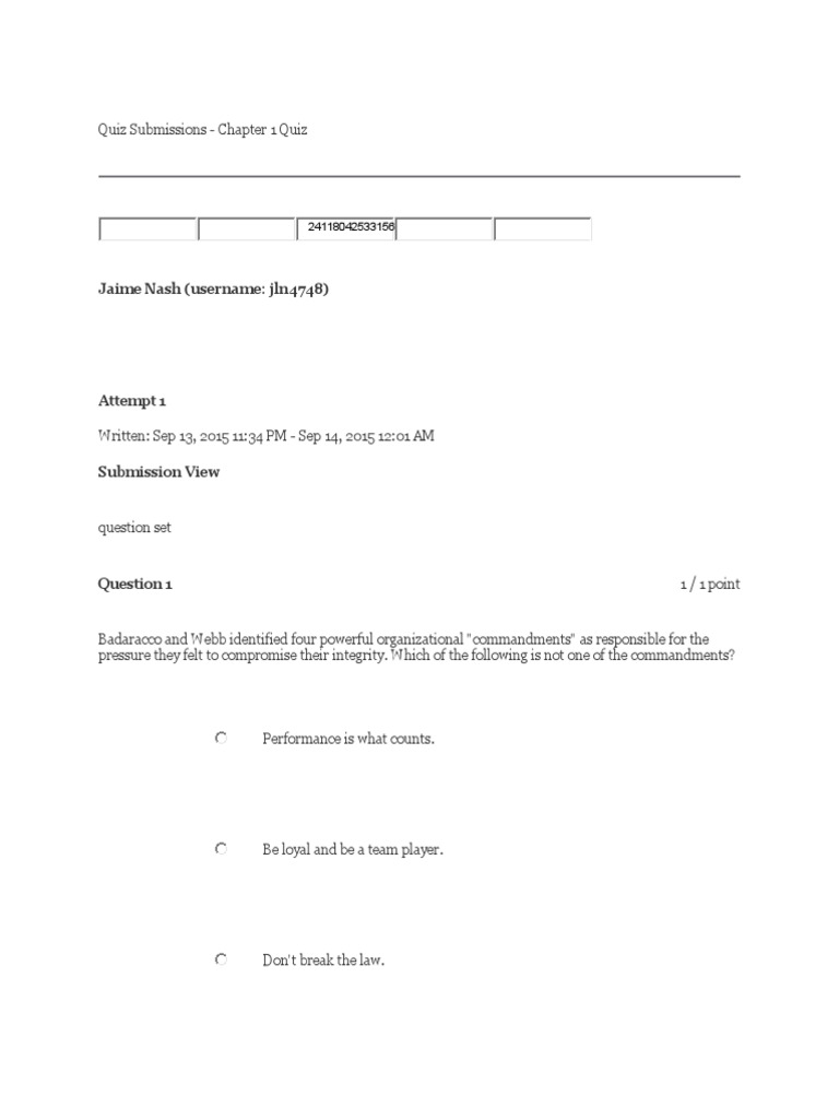 Chapter 1 | PDF | Morality | Conscience