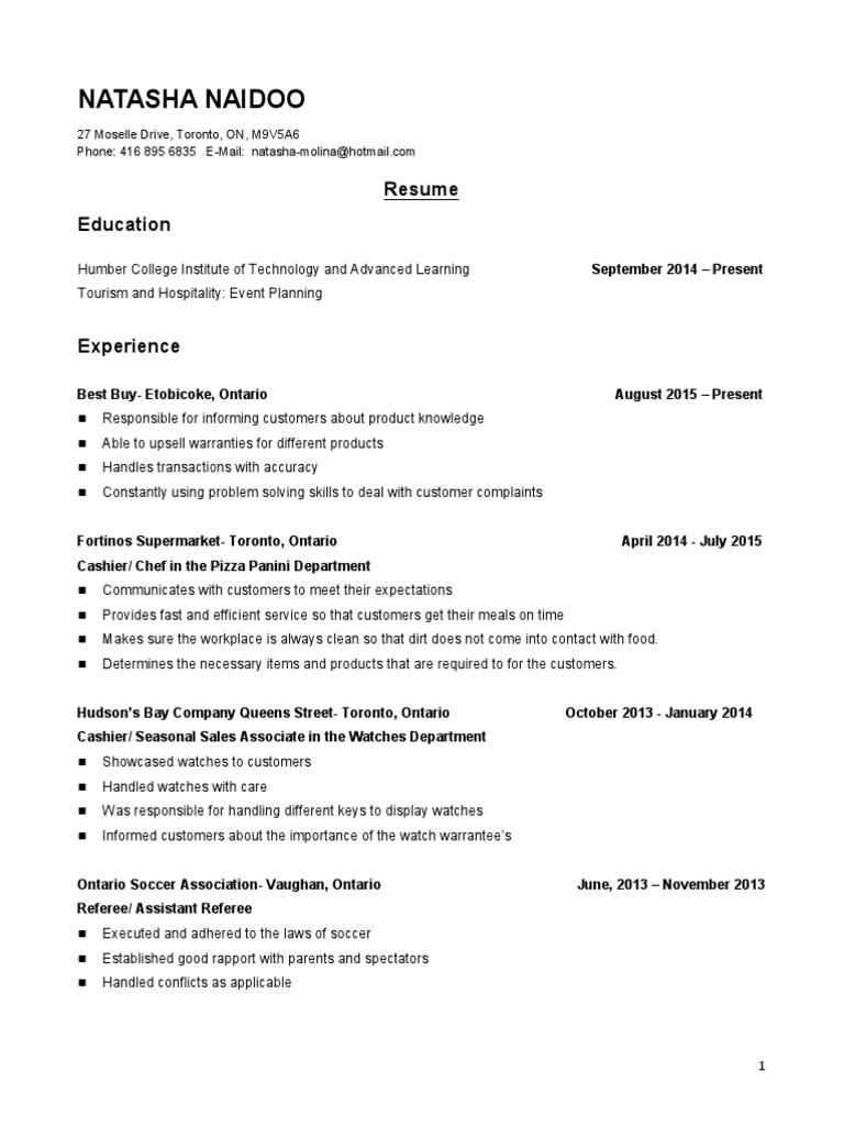 Natasha Naidoo's Resume: Event Planning Expert | PDF | Business | Business (General)