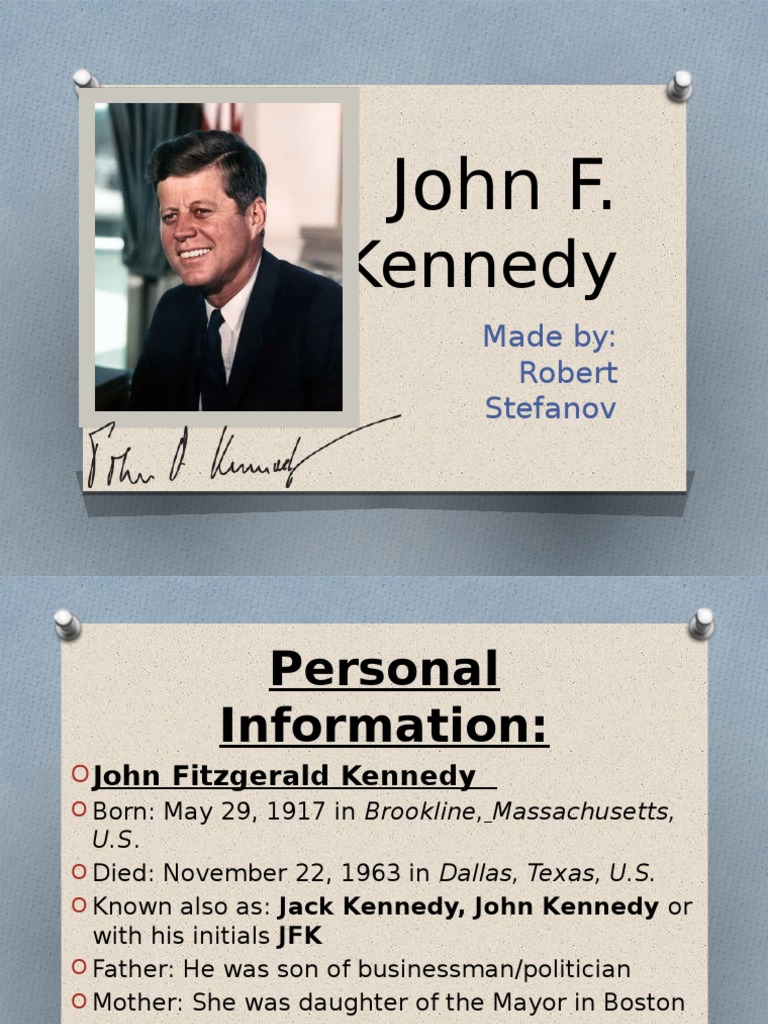 John F. Kennedy Presentation | PDF | Lee Harvey Oswald | Assassination ...