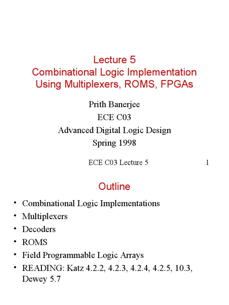 Combinational Logic Implementation | PDF | Digital Electronics | Electronic Design