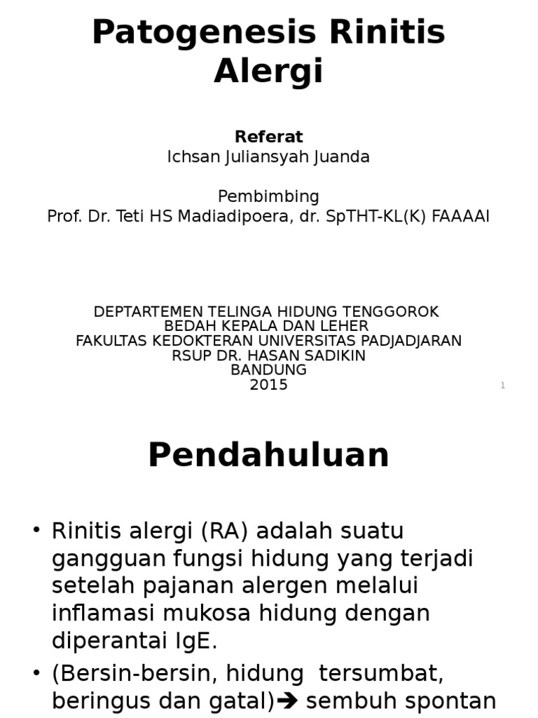 Patogenesis Riniti Alergi | PDF | Allergy | Immunology