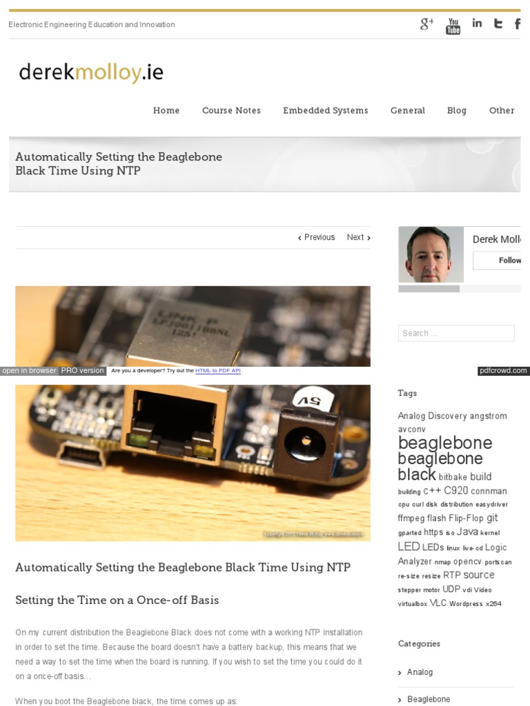 Derekmolloy Ie Automatically Setting The Beaglebone Black Ti | PDF | Html | Portable Document Format