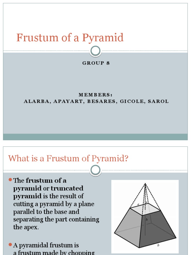 Frustum of A Pyramid | Download Free PDF | Triangle | Circle