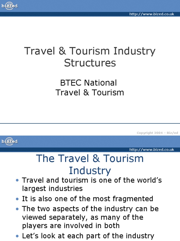 Travel & Tourism Industry Structures | PDF | Tourism | Service Industries
