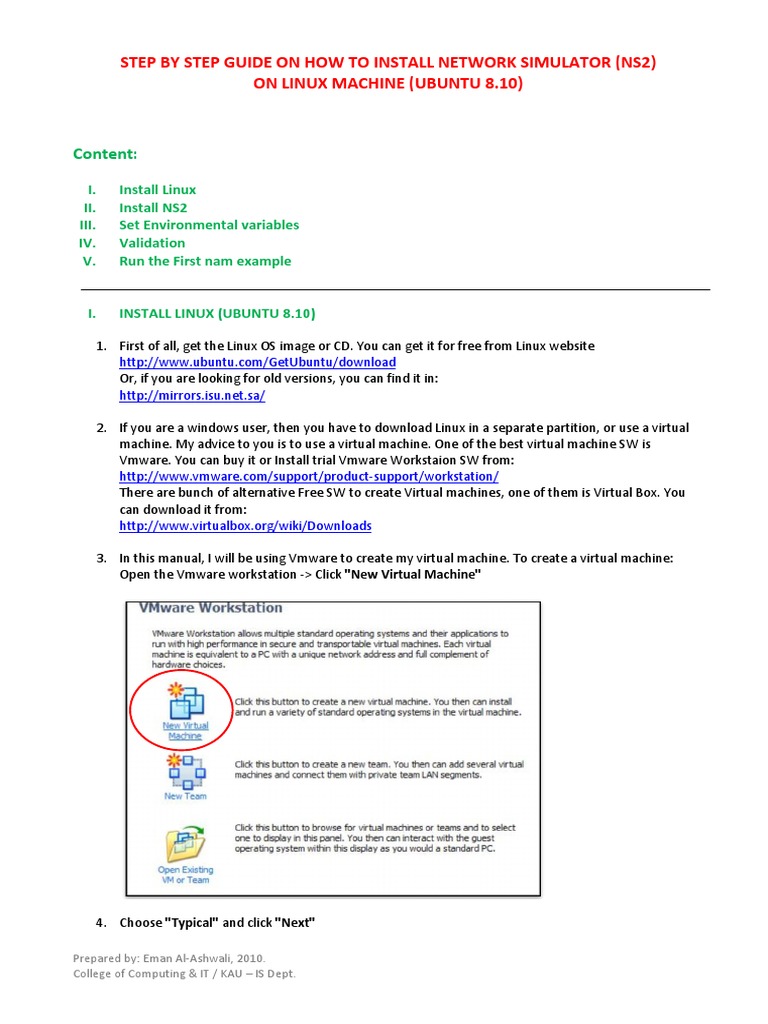 Step-by-Step Guide to Installing NS2 Network Simulator on Ubuntu Linux 8.10 | PDF | Computer ...