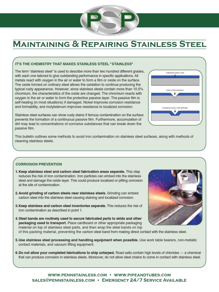 Stainless Steel Maintenance Guide | PDF | Stainless Steel | Corrosion
