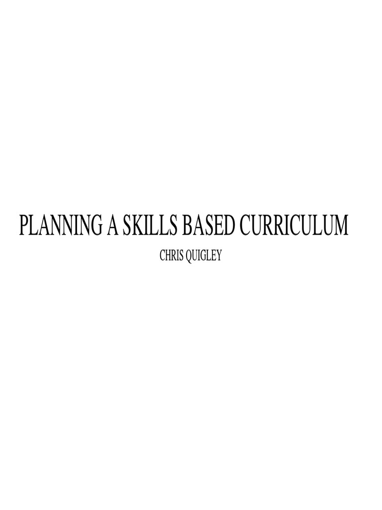 Skills-Based Curriculum Planning Guide | PDF | Collage | Drawing