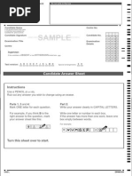 KET Listening Answer Sheet | PDF