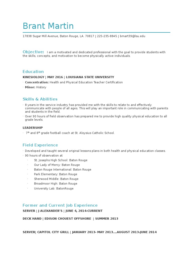 Resume Final | PDF
