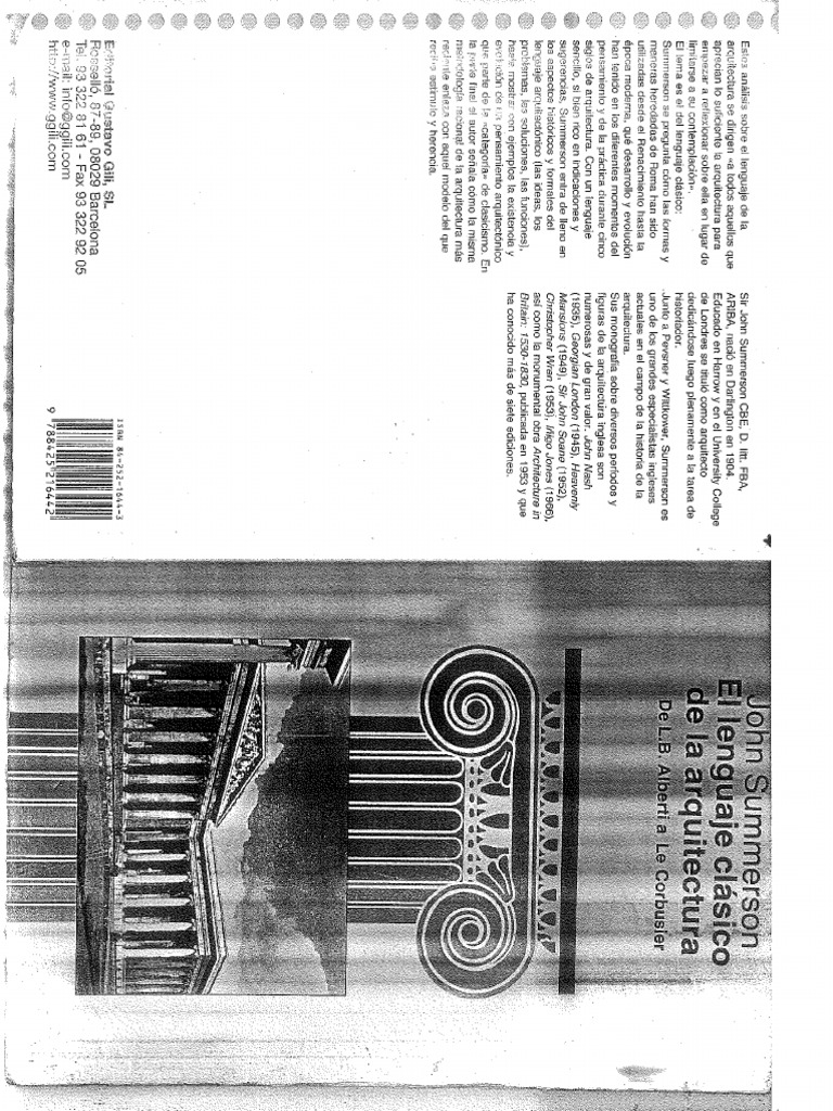 Summerson El Lenguaje Clasico de La Arquitectura | PDF