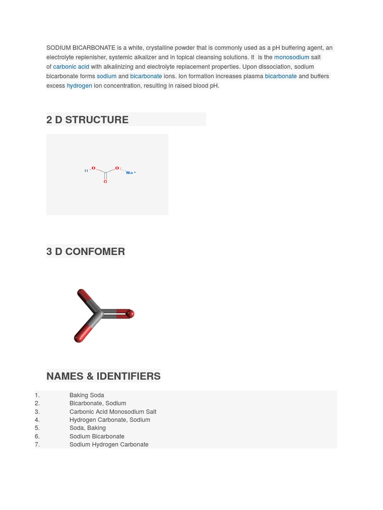 HGFGH | PDF | Bicarbonate | Sodium Bicarbonate