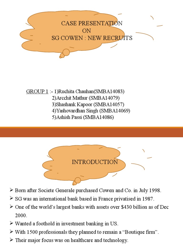 SG Cowen | Download Free PDF | Master Of Business Administration | Business