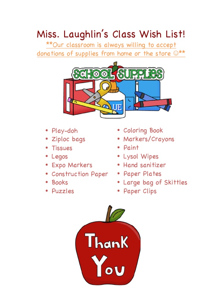 Classroom Wishlist | PDF | Art