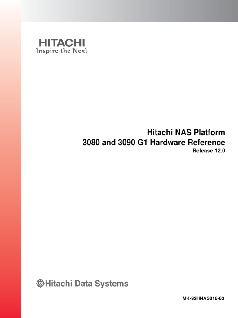 Hitachi Nas Platform 3080 and 3090 g1 Hardware Reference | PDF ...