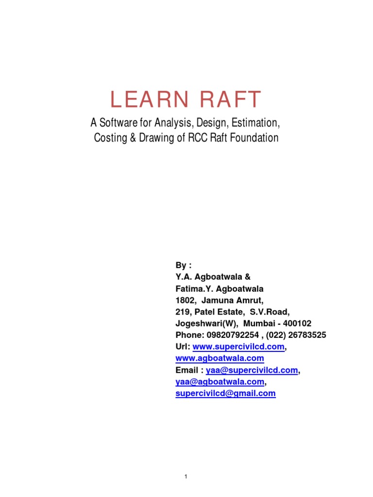 Learn Raft-RC Raft Foundation Analysis Design and Drawing Software ...